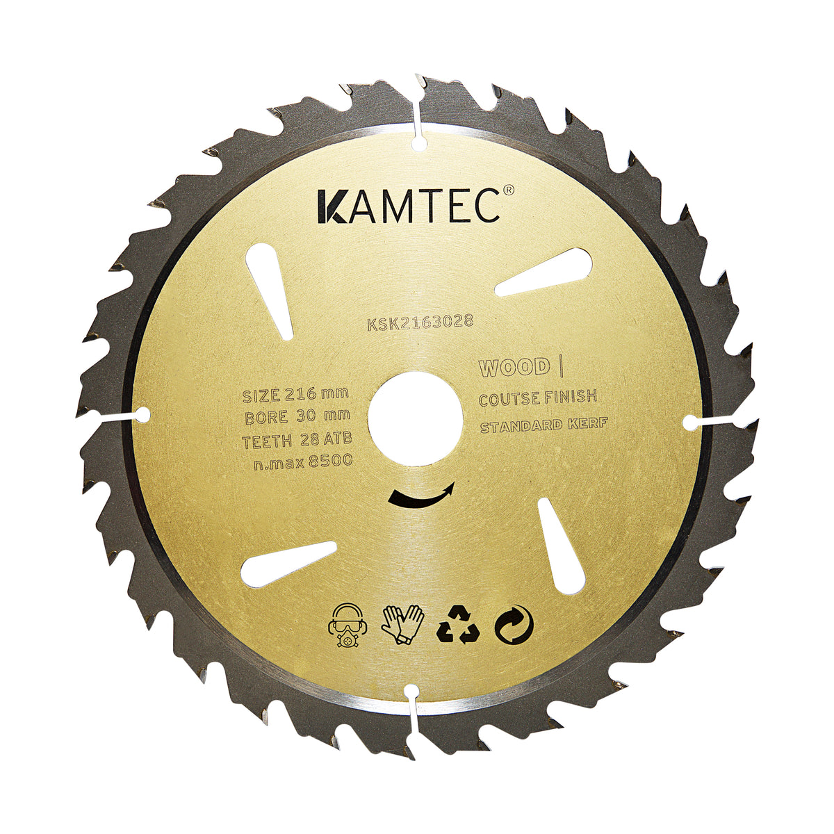 Kamtec KSK2163028 Wood TCT Saw Blade Gold Standard – Invicta Tools